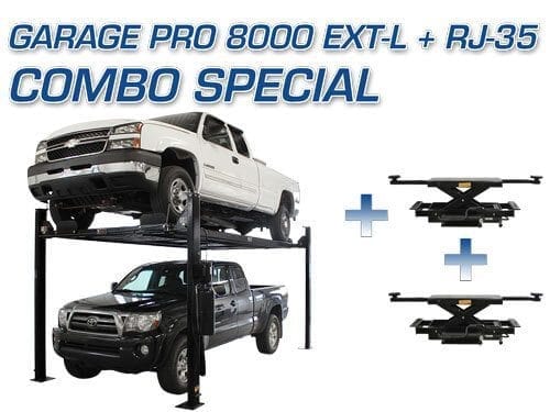 ATLAS PRO8000EXT-L 4 Post Lift + RJ35 Sliding Jacks Combo ATEXH-PRO8EX